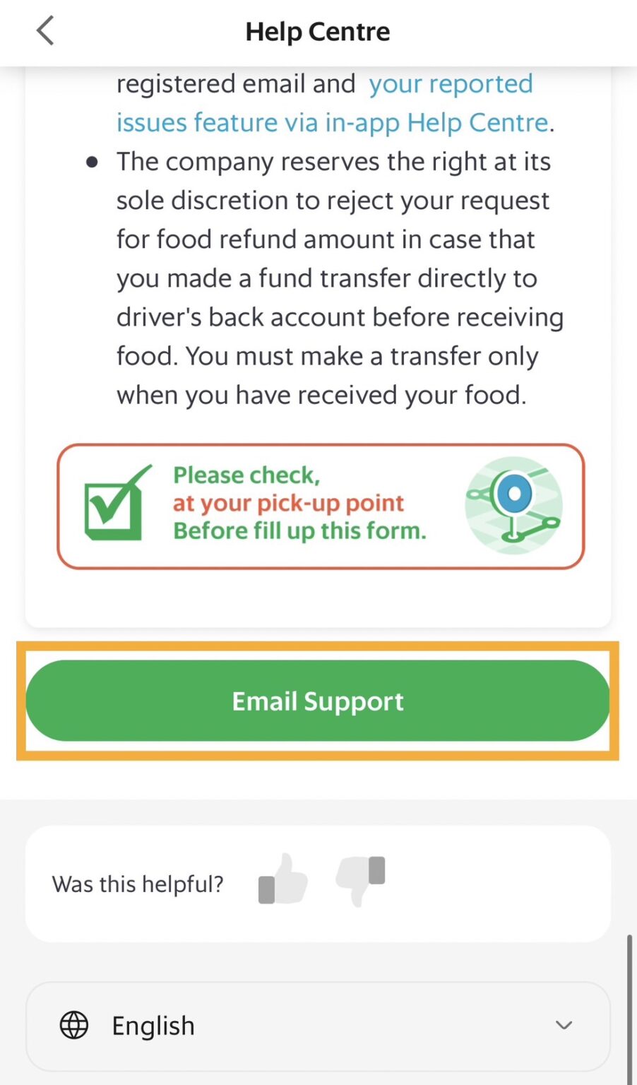 【Grab (グラブ)】注文した商品が届かない！返金可能！サポートセンターへの連絡方法を写真付きで解説【実体験】 | もさんぽ